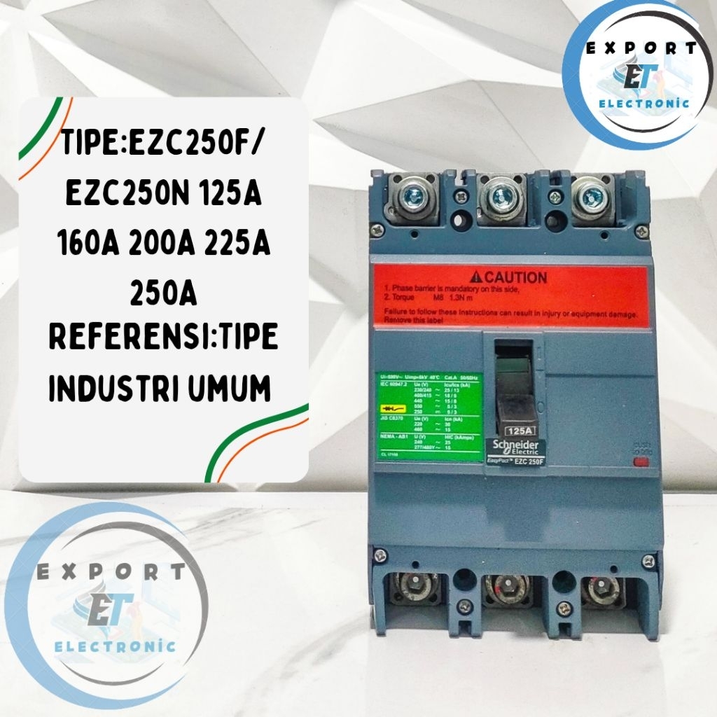 MCCB Breaker EZC250N / EZC250F 3P 125A–250A –Original | Shopee Philippines