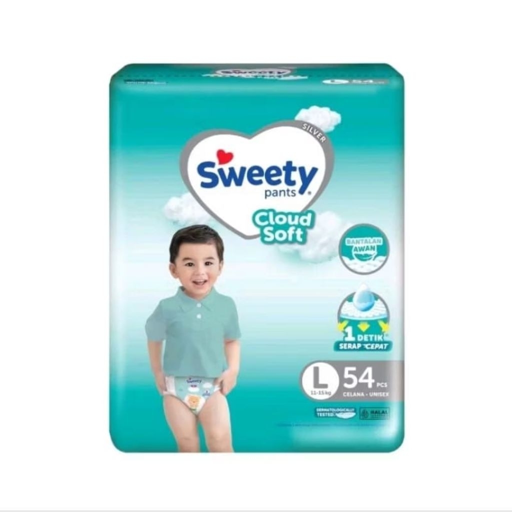 Sweety Silver Pants Cloud Soft L 54s baby DIAPERS | PAMPERS PANTS SIZE ...