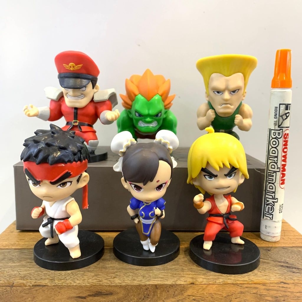 Action figure toy Street fighter chibi ken ryu blanca chunli ken guile ...