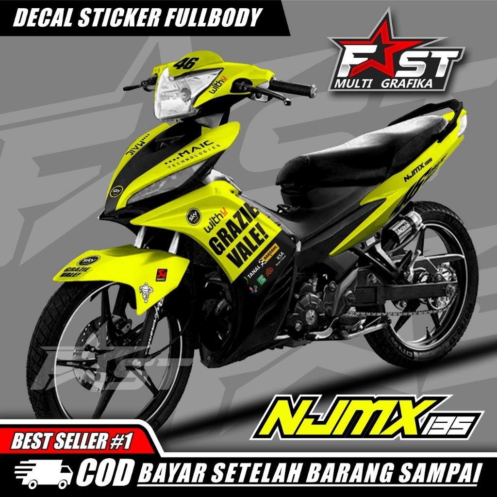 Jupiter Mx 135 New Full Body Decal Sticker Jupiter Mx 135 New GRAZE ...