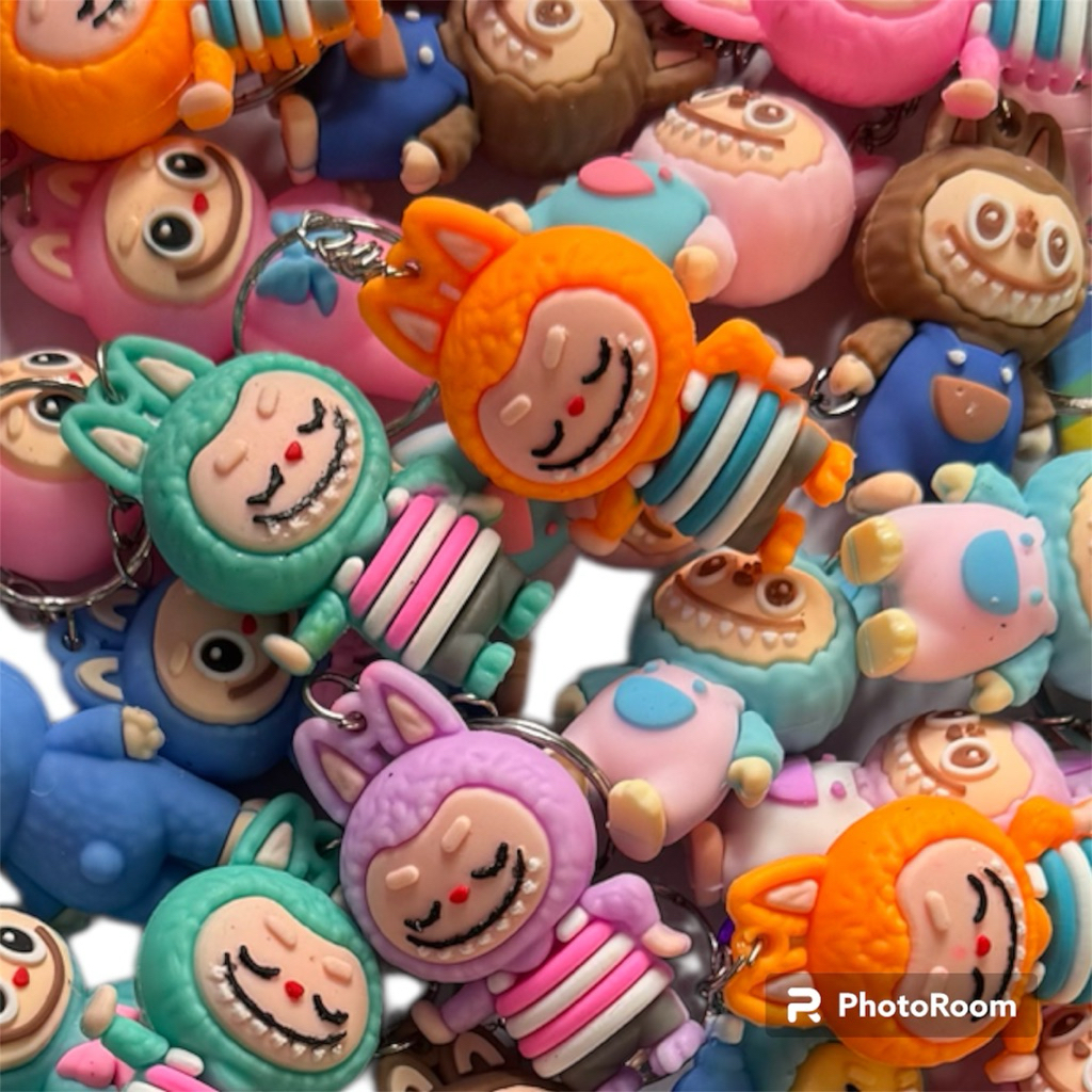 GANTUNGAN IDE SALE BUSINESS LABUBU RUBBER KEYCHAIN 12PCS | Shopee ...