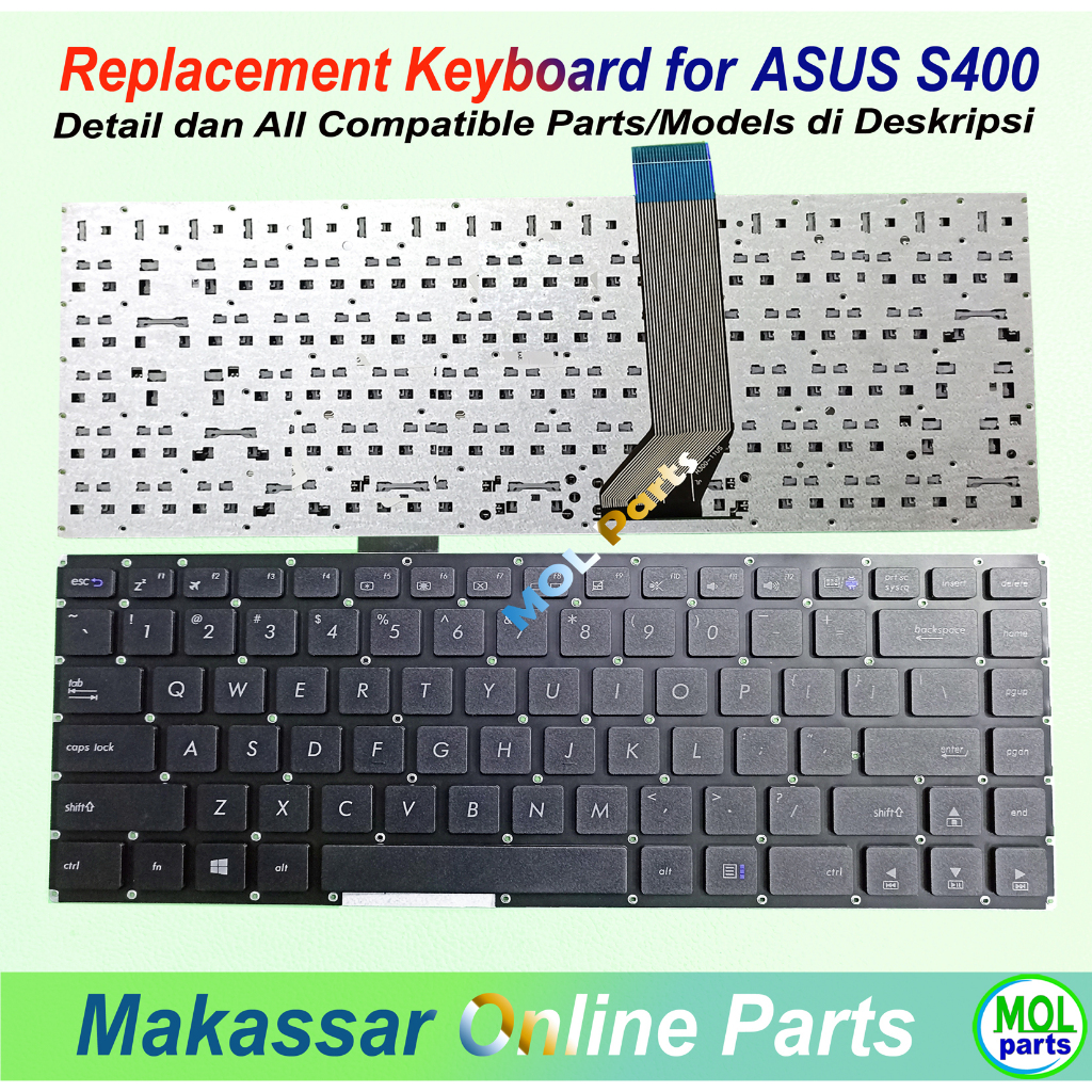 Asus S400 S400C S451 S451L S451E X402 x402CA A451 A451IL Keyboard ...