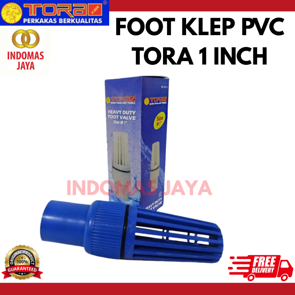 TORA Jumbo 1 Inch Plastic Foot Valve + PVC Foot Valve Filter | Shopee ...