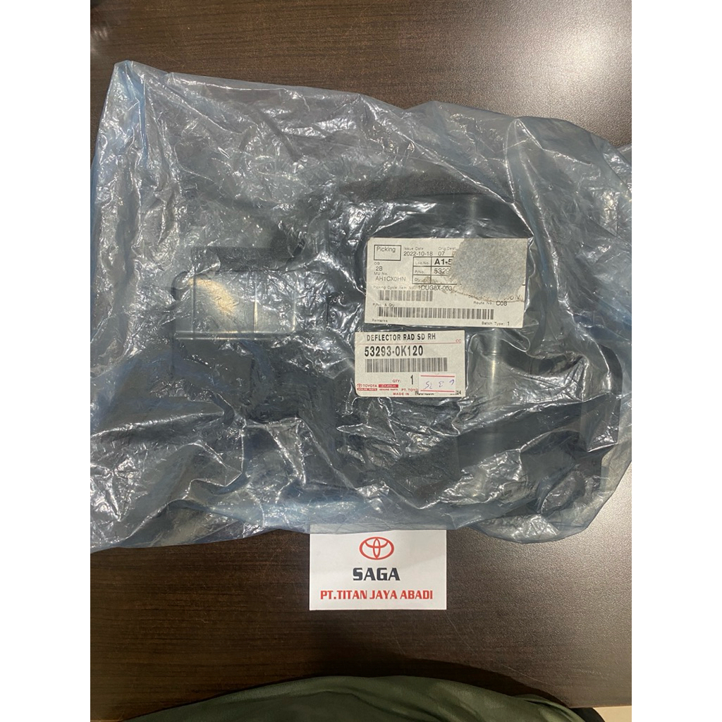 53293-0K120 COVER CONDENSOR/DEFLECTOR RIGHT/RH KIJANG INNOVA 2011 ...
