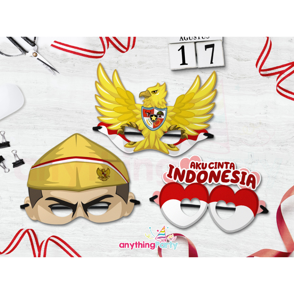 Republic of Indonesia Anniversary Indonesian Dirgahayu Mask 17 August ...