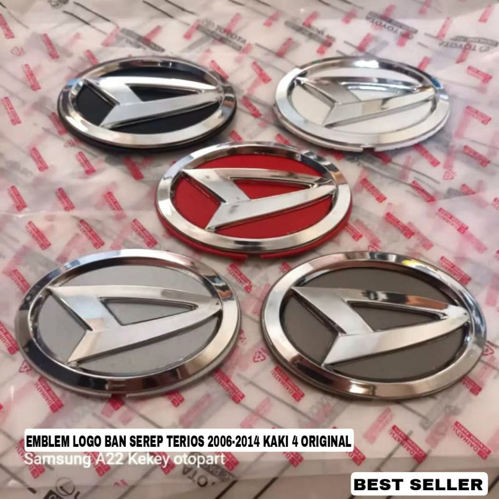 Daihatsu rear logo emblem, original 2006-2014 foot terios spare tire ...