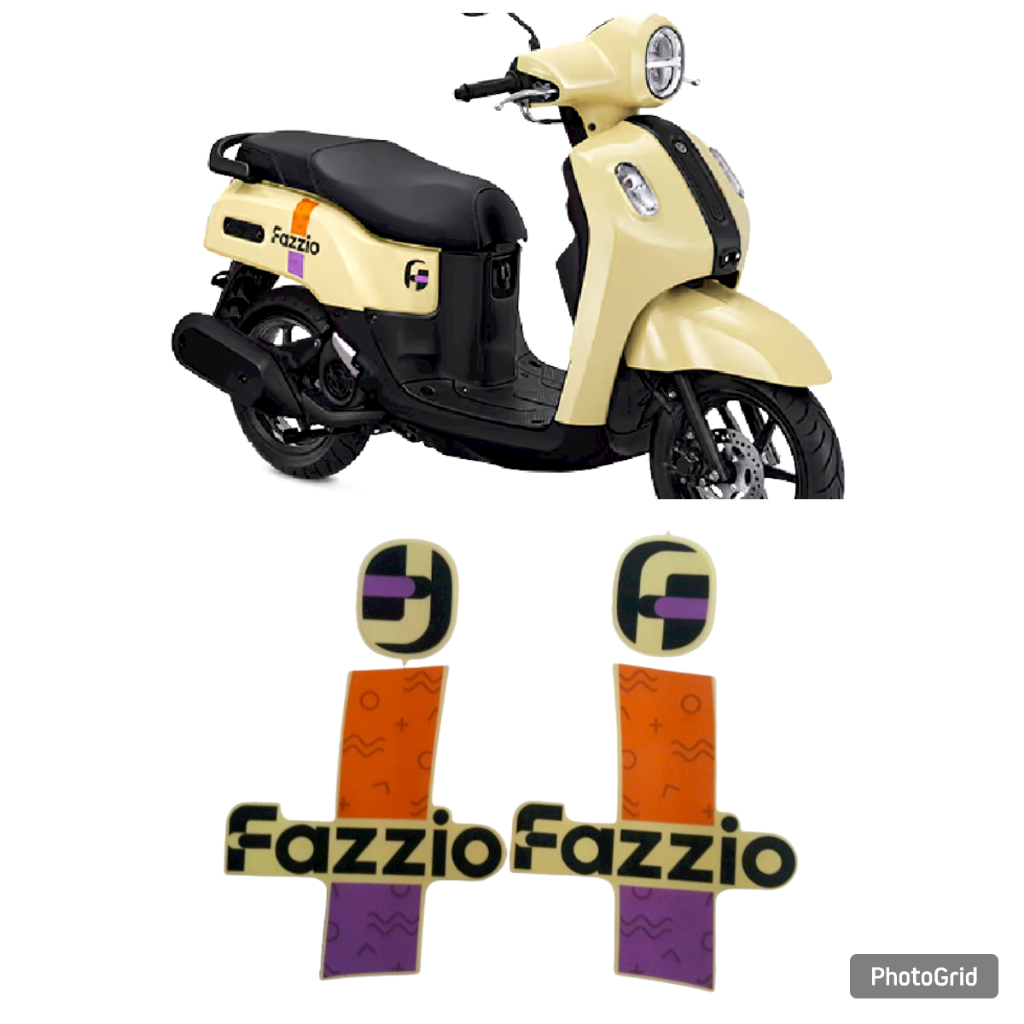 Yamaha fazzio 2025 cream motorbike striping Sticker | Shopee Philippines