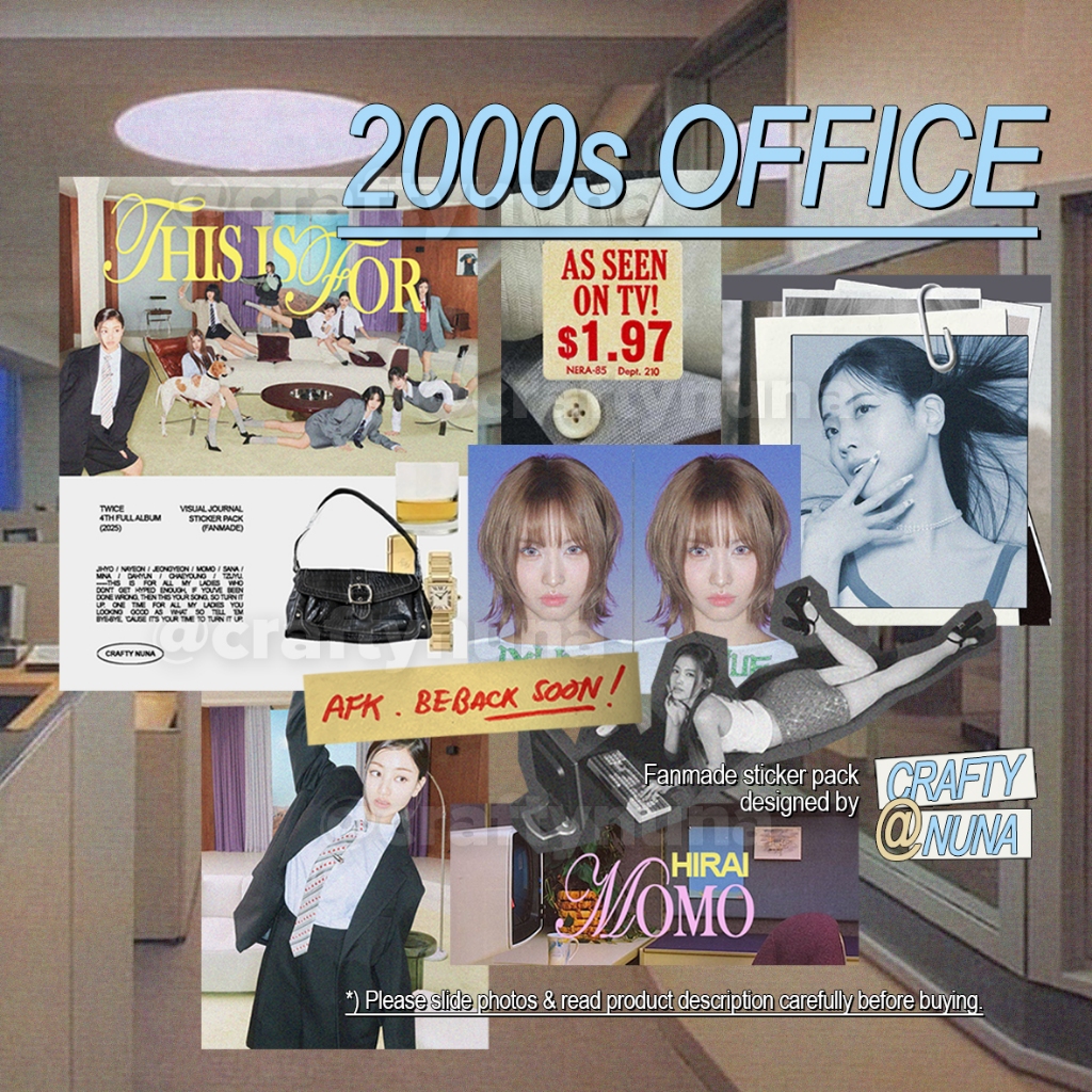 TWICE 2000s OFFICE CORE AESTHETIC - THIS IS FOR FANMADE STICKER PACK ...