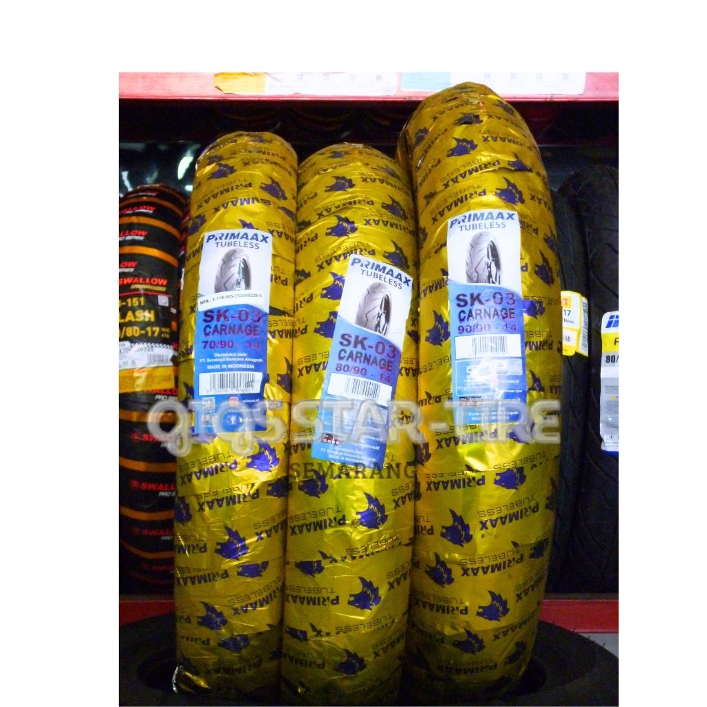 Primaax SK 03 Donut Tire 90/90, 80/90, 70/90, Ring 14 Tubeless | Shopee ...