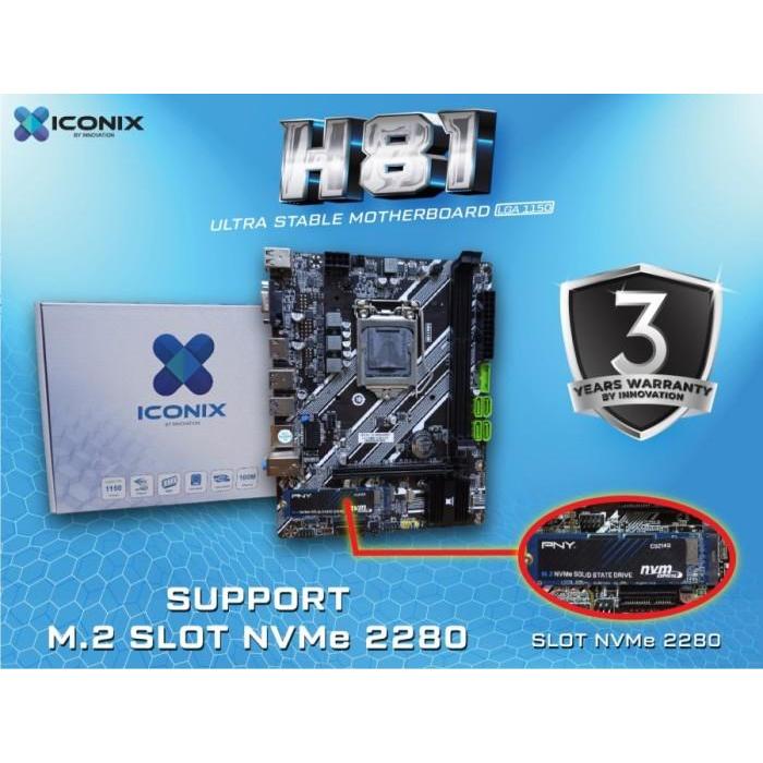 MAINBOARD ICONIX H81 LGA 1150 NVME | Shopee Philippines