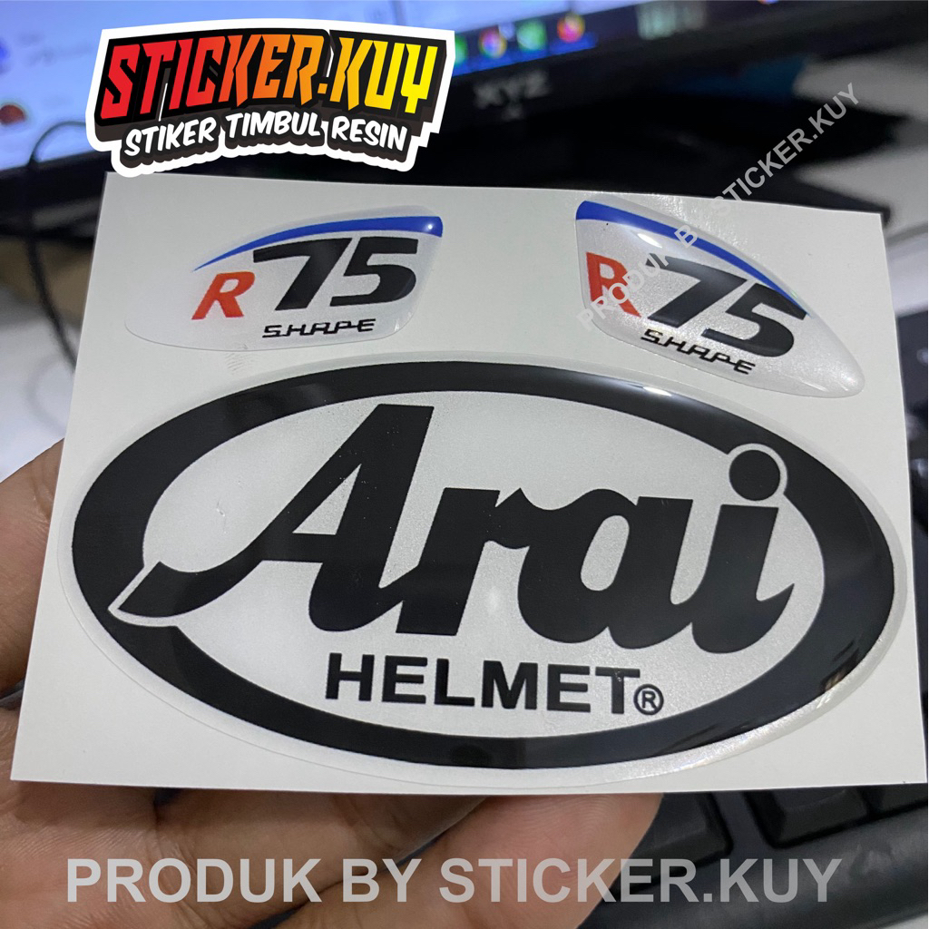 Arai flexible embossed emblem helmet sticker and visor sticker | Shopee ...