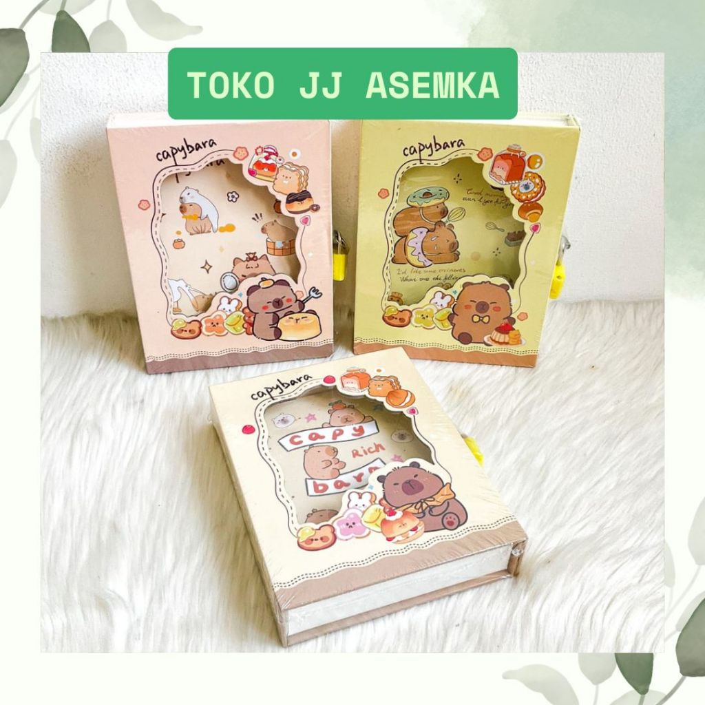 UNIQUE CUTE CAPYBARA LOCK DIARY BOOK SOUVENIR GIFT | Shopee Philippines