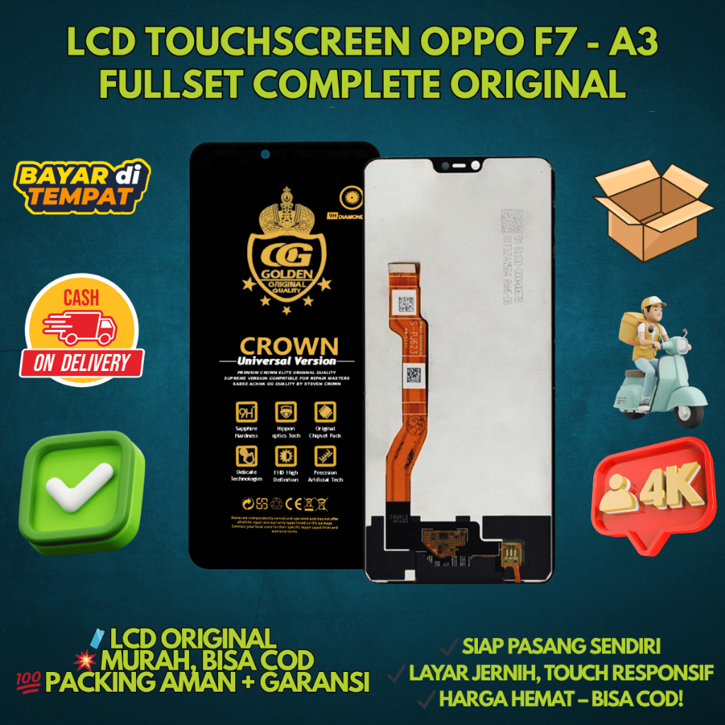 OPPO F7 - A3 LCD TOUCHSCREEN Ready to Install Yourself Original & Safe ...