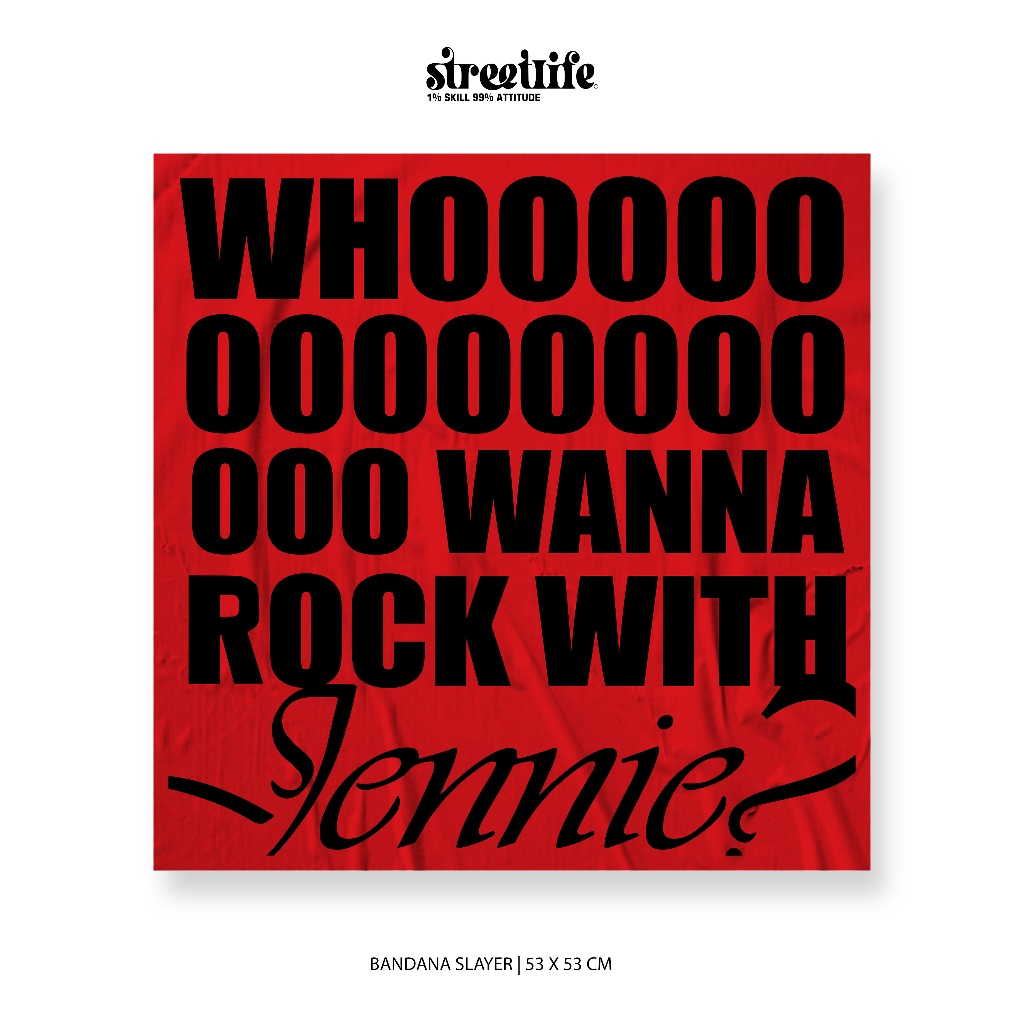 Jennie Coachella Bandana Who Wanna Rock/ With Jennie Blackpink whoooo ...