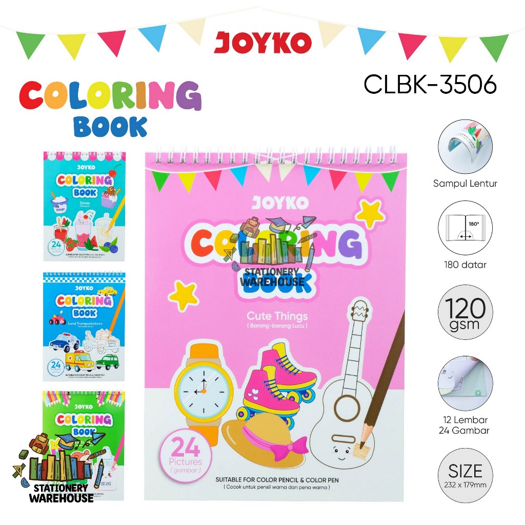 JOYKO Coloring Book CLBK-3506 Coloring Book | Shopee Philippines