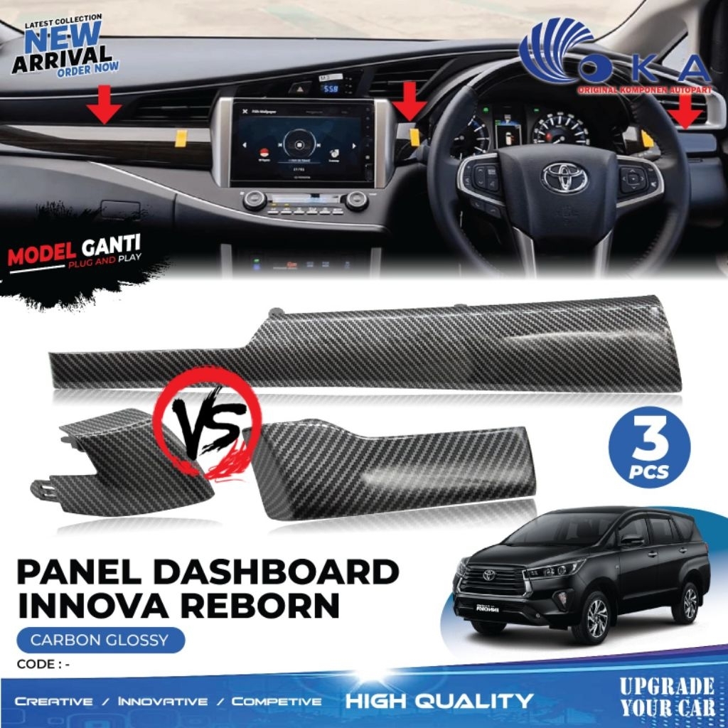 Toyota Innova Reborn Dashboard Panel Cover 2016 2017 2018 2019 2020 ...