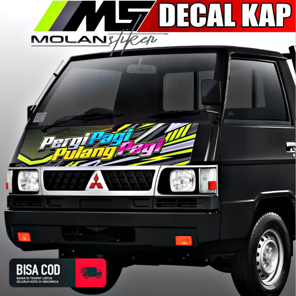 Decal Sticker Striping Front Cabin Variations L300 Pickup Decal Hood ...