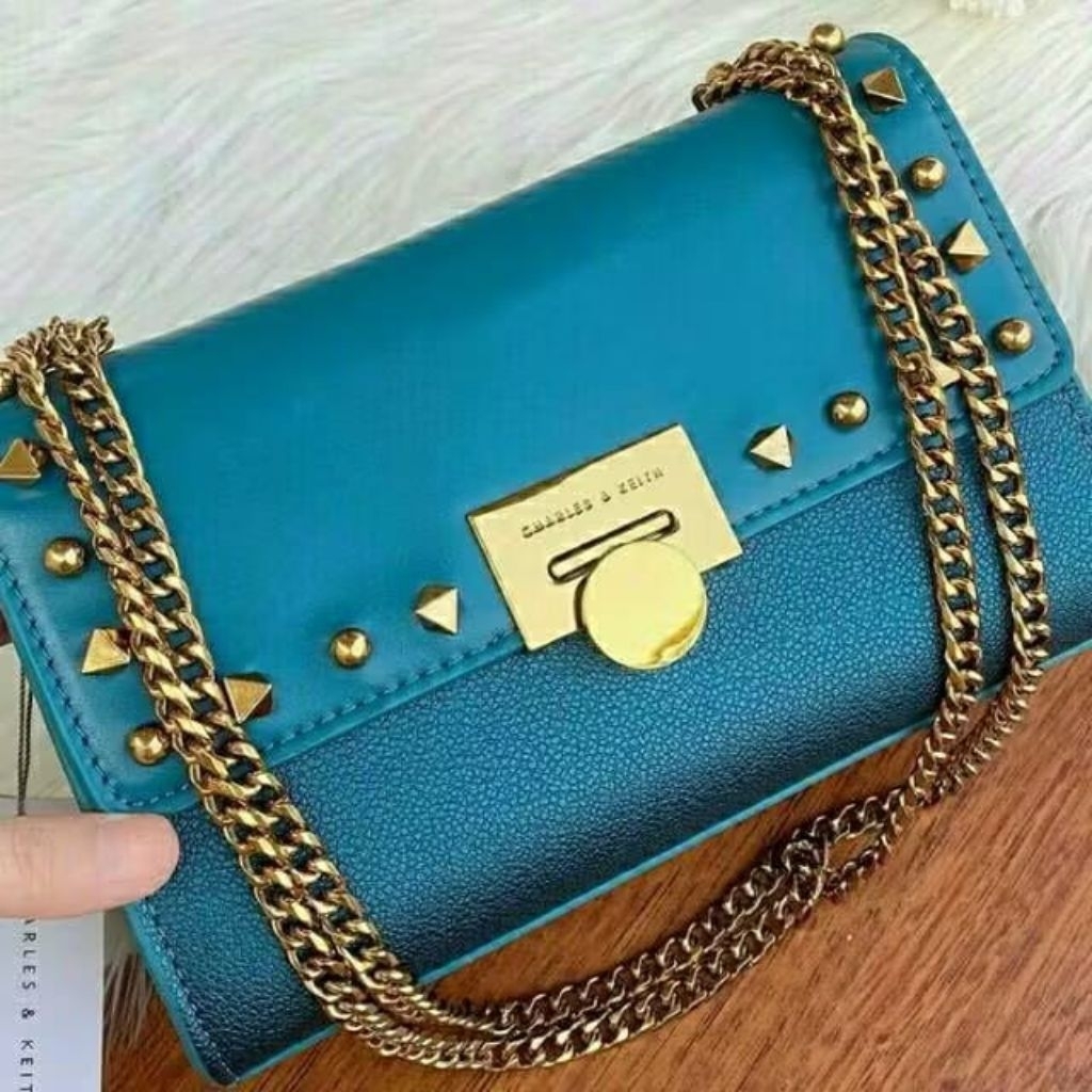 CHARLES & KEITH PRELOVED CHARLES & BAG BLUEKEITH 100% ORIGINAL | Shopee ...