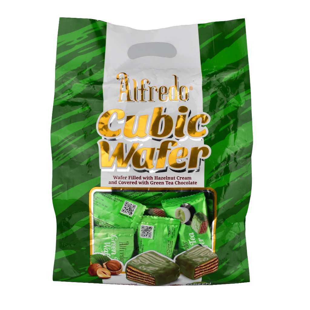 Alfredo Cubic Wafer Green Tea Milk / Chocolate Coated 250 Gr | Shopee ...
