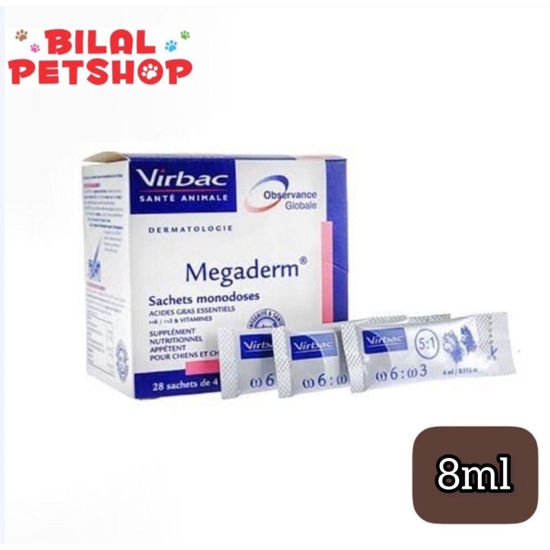 Virbac Megaderm Dog & Cat Vitamins Per Sachet 8ml Fur Skin | Shopee ...