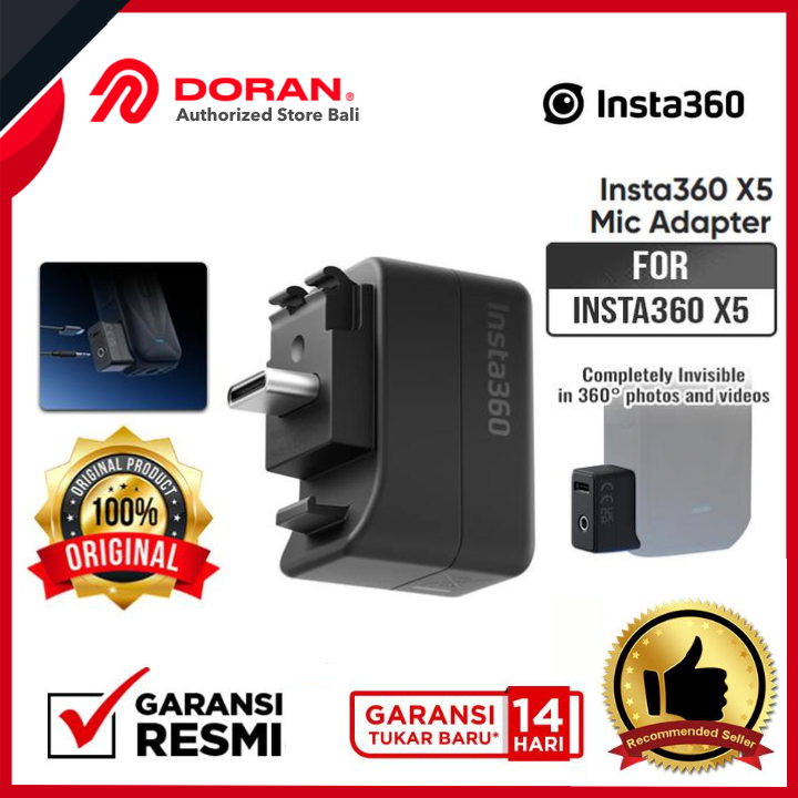 Insta360 X5 Mic Adapter for Insta 360 X5 Action Cam Microphone Adapter ...