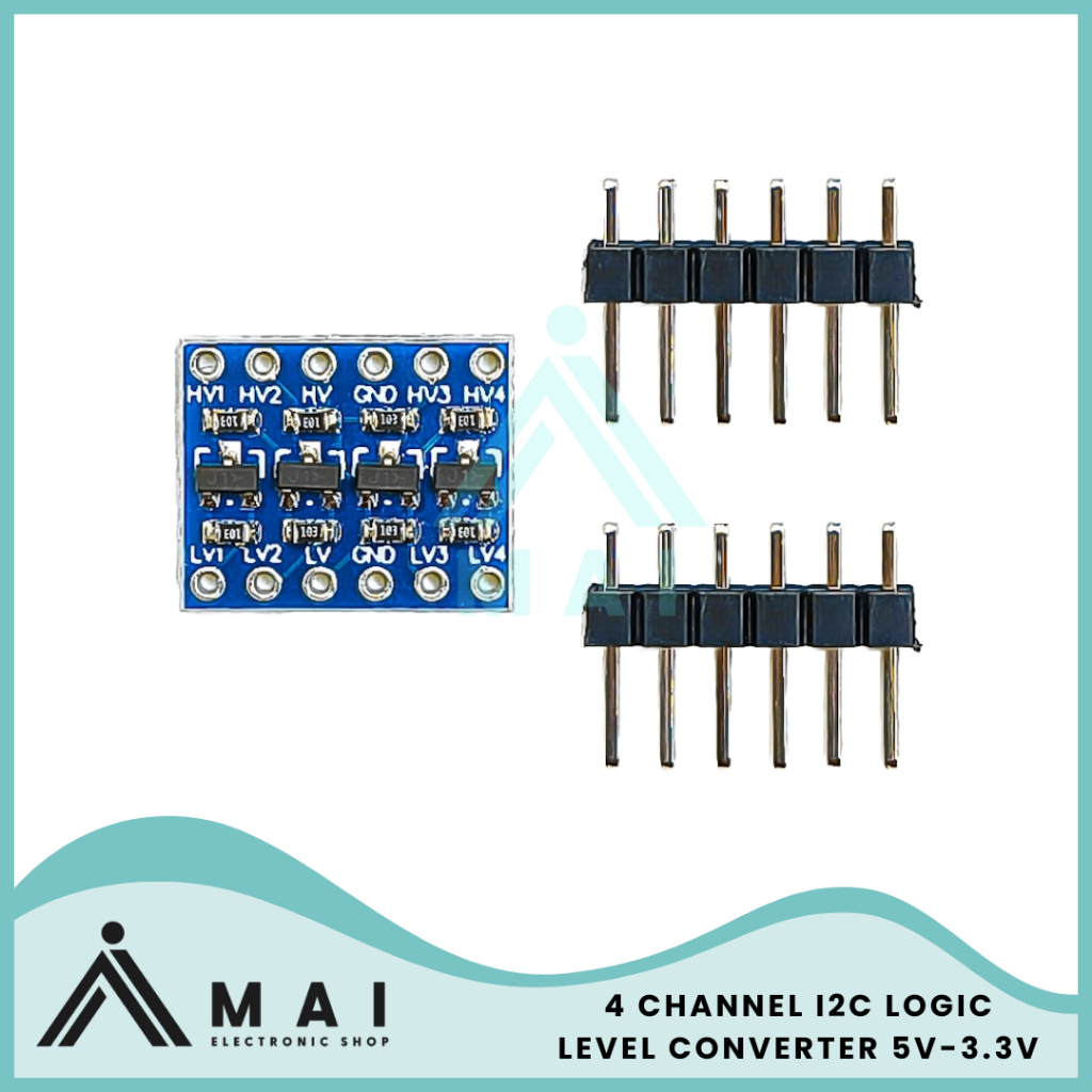 Bidirectional 4 Channel I2C Logic Level Converter Module 5V 3.3V ...