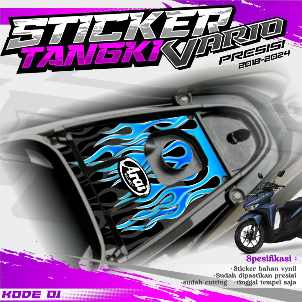 New Vario Tank Stickers 2018 to 2024 - Vario 125 and 150 Bensi Tank ...