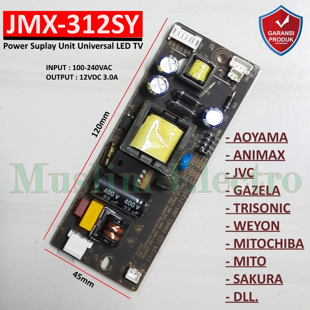 PSU 22-32 Inch Monitor LED TV JMX-312SY 12V TV Backlight Integrated Power Supply CHINA | Shopee ...