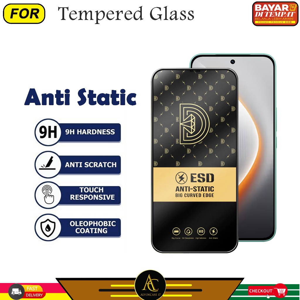 Tempered Glass ESD Clear Anti Static Xiaomi Mi 13T 13T Pro 14T 14T Pro | Shopee Philippines