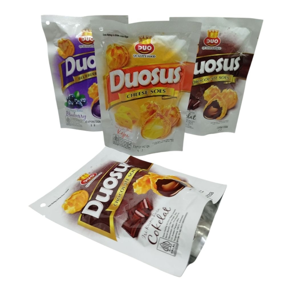 (5pcs) duosus dry soes cake filled with chocolate, blueberry and cheese ...