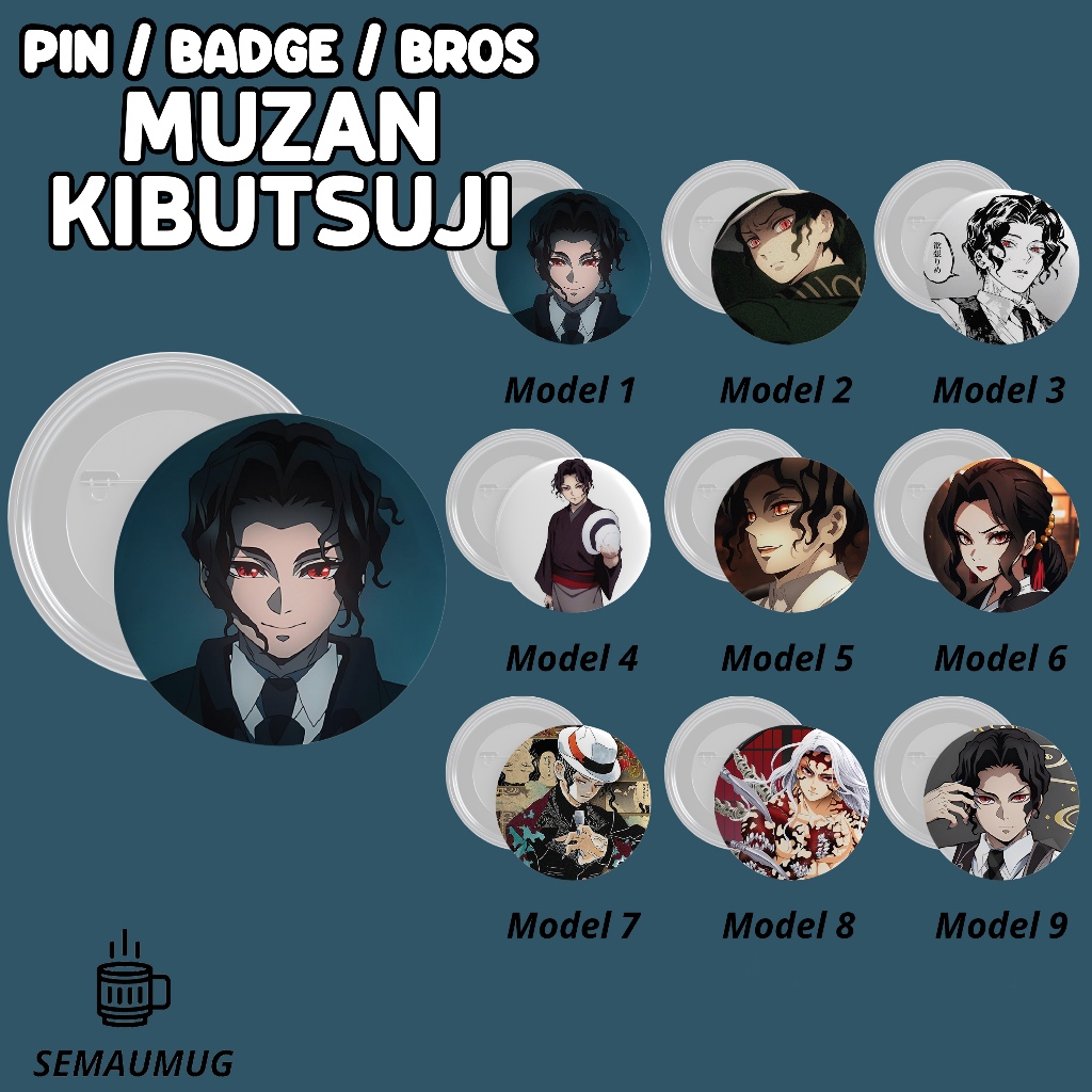 PIN MUZAN KIBUTSUJI DEMON SLAYER GIFT BROOCH BADGE ROUND ANIME CUTE ...