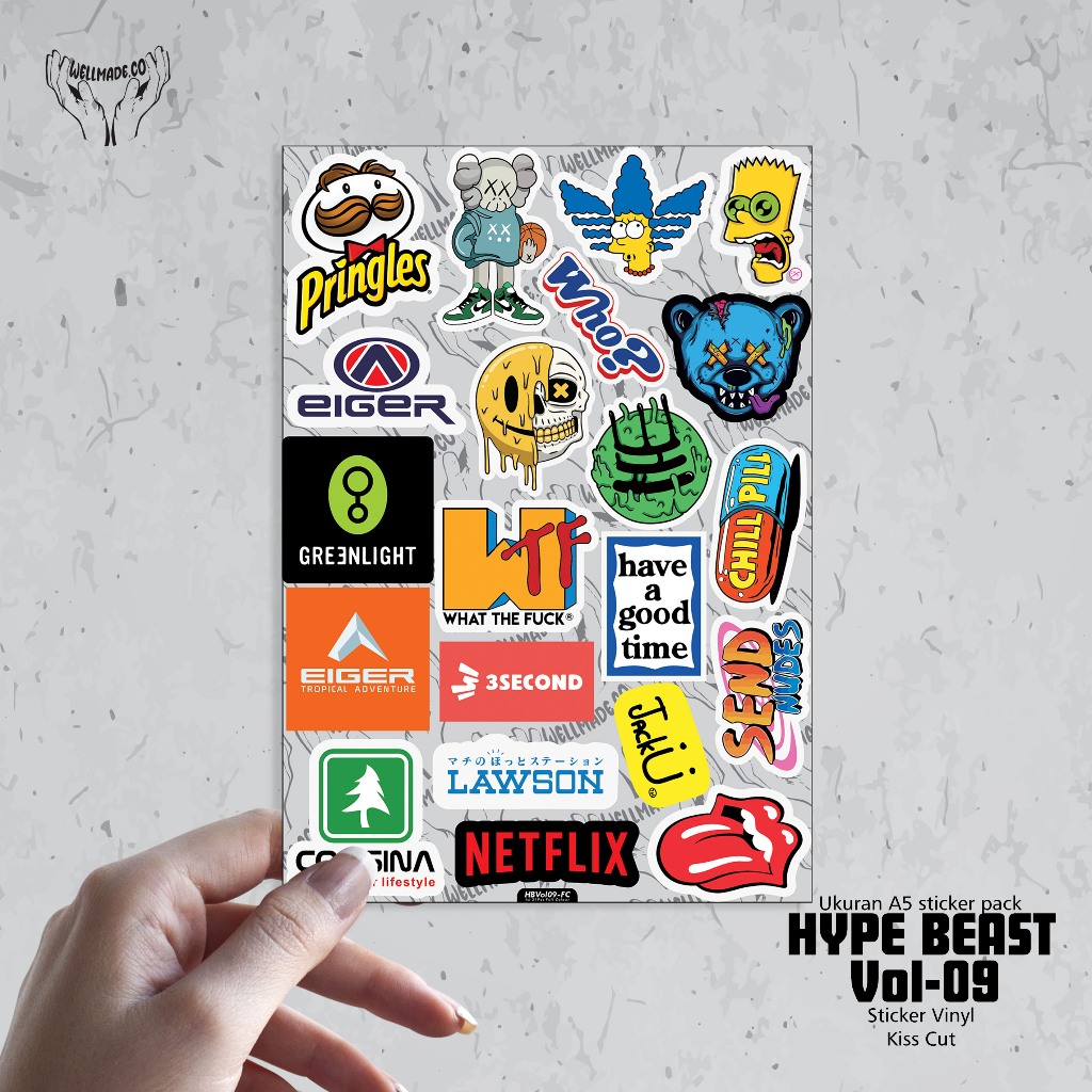 Sticker Pack HYPE BEAST Tumblr Helmet Laptop VOL9 FULL COLOR | Shopee ...