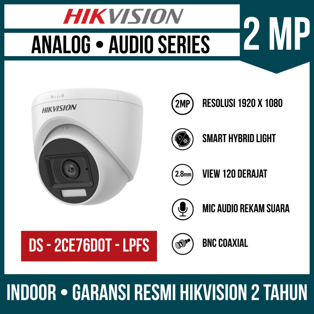 HIKVISION 2MP INDOOR AUDIO SERIES CCTV CAMERA | Shopee Philippines