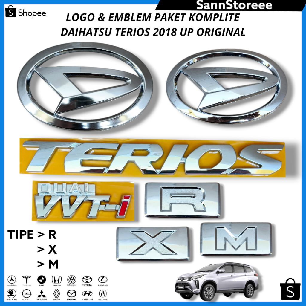 Original TERIOS 2018 Up Complete Logo and Emblem Package/ Daihatsu ...