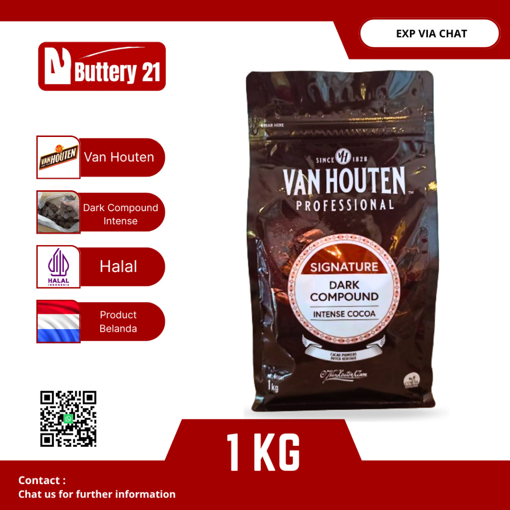 VAN HOUTEN INTENSE DARK COMPOUND COIN 1 KG / VANHOUTEN CHOCOLATE COIN 1 ...
