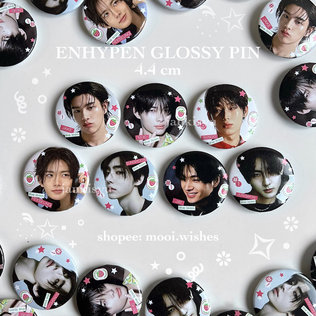 Enhypen Pin Glossy The Icon Sonny Angel Cute Aesthetic Trinkets Deco ...