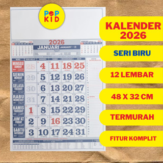 NATIONAL CALENDAR 2026 / 32 X 48 CM / STANDARD CALENDAR / JAVA CALENDAR ...