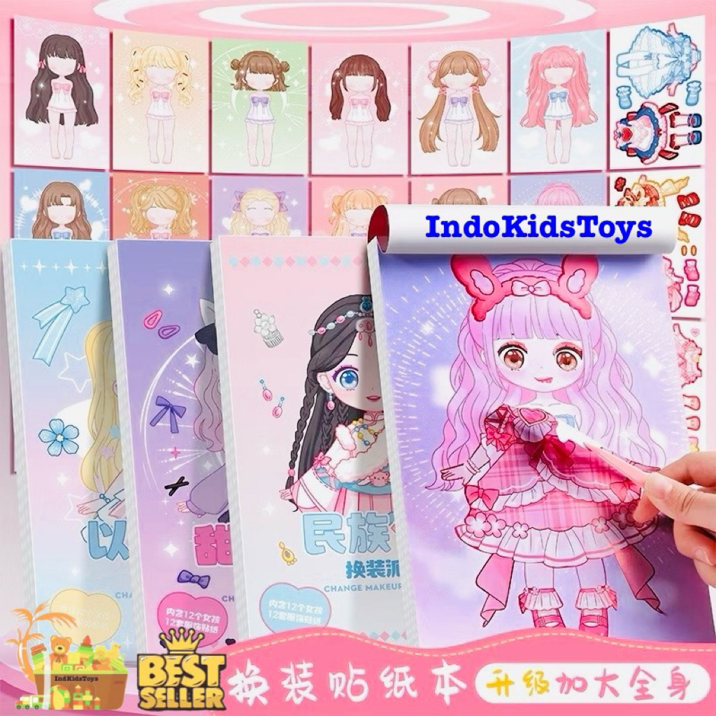 DIY Sticker Book/ Sticker Dress Up Book/ DIY Sticker Book Fashion Diary ...