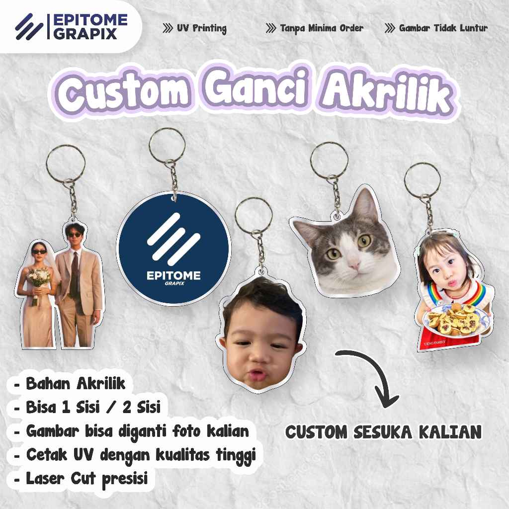 GANTUNGAN CUSTOM ACRYLIC KEYCHAINS/ CUSTOM VIRAL ACRYLIC KEYCHAINS ...