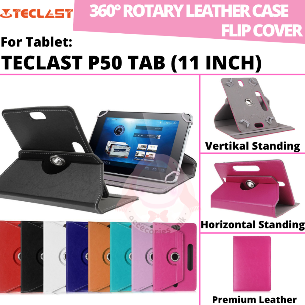 Teclast P50 Tab 11 Inch Rotary Case Leather Flip Casing Book Cover ...