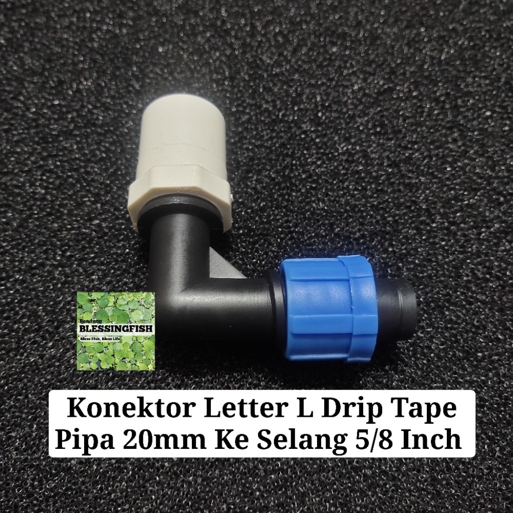 Letter L Drip Tape Connector 20mm Pipe to 5/8 Inch Water Hose Aquarium ...