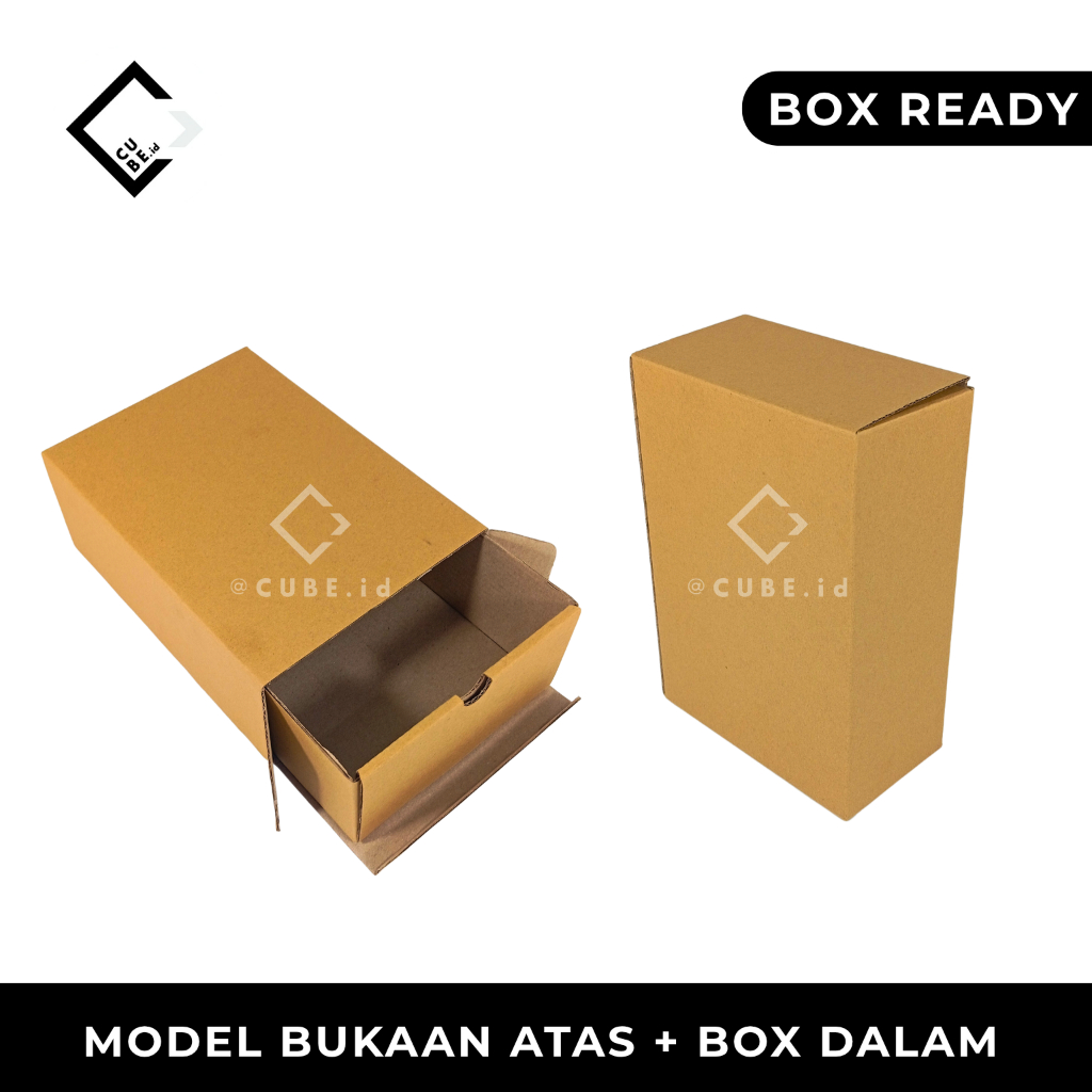 CORRUGATED TOP OPENING BOX + INNER BOX UK 15.5 x 8 x 21.5 cm | Shopee ...
