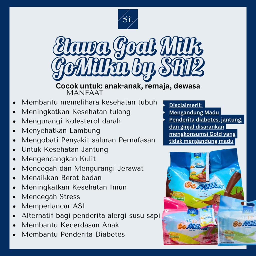 1 Renteng & 1 KG GoMilku | Go Milku SR12 Etawa Goat Milk – No Sugar ...
