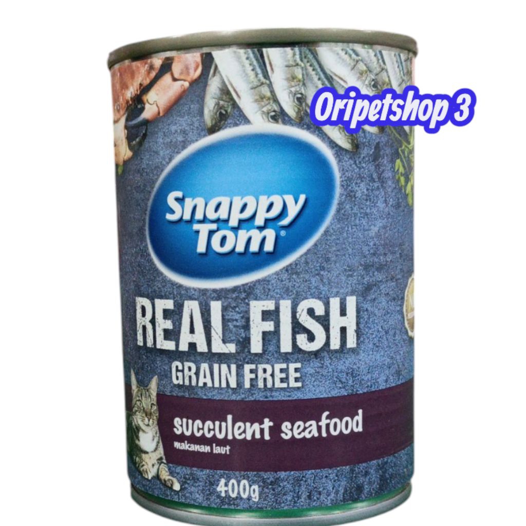 Snappy Tom Can Adult Suculent Seafood 400g Canned Wet Cat Food | Shopee ...