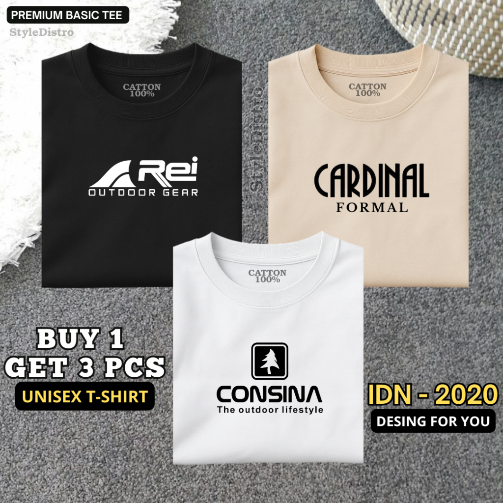 BUY 1 GET 3 PCS (THICK MATERIAL) Distro Style Men's T-shirts Men's Tops ...
