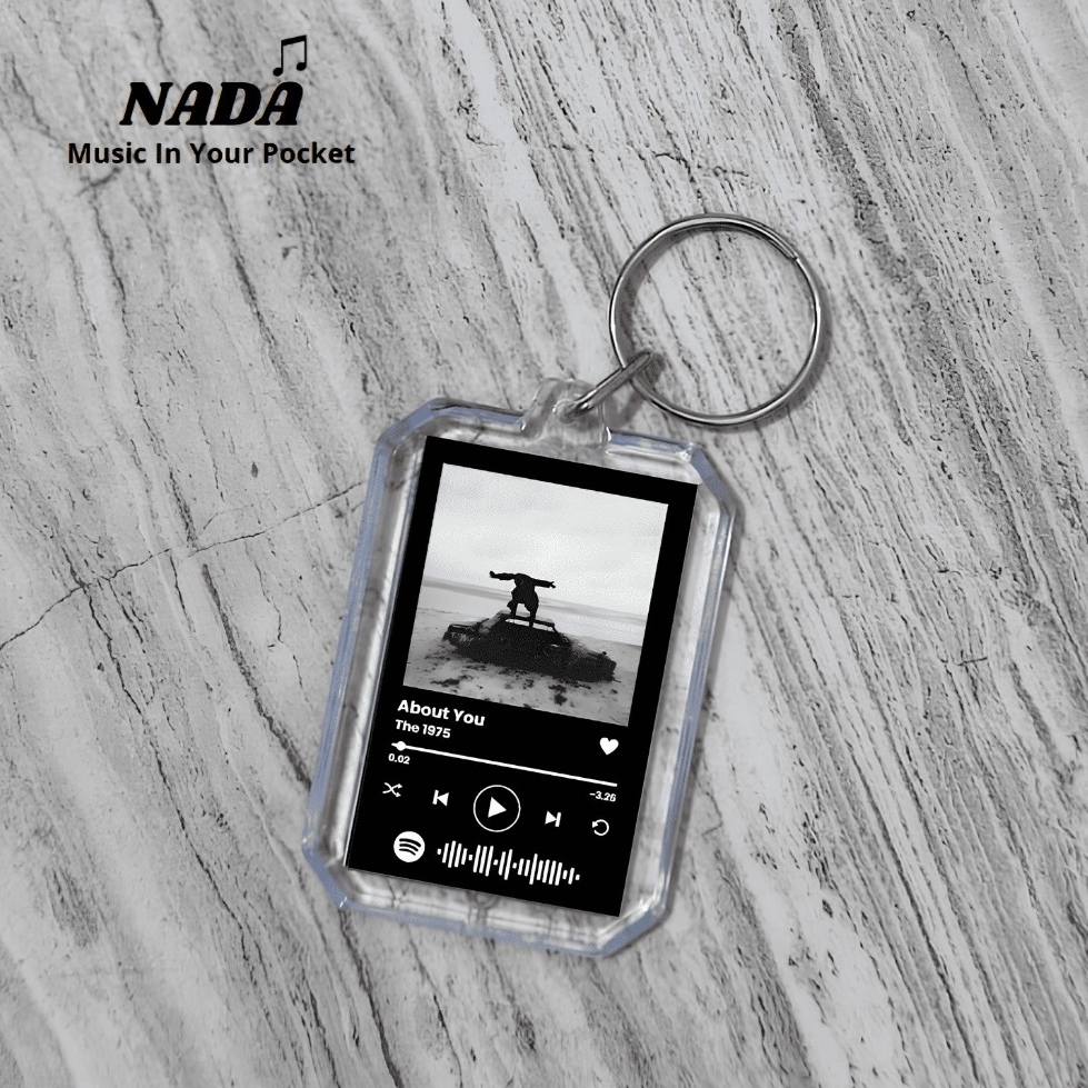 GANTUNGAN Spotify About You The 1975 Keychain | Premium Scan Barcode ...