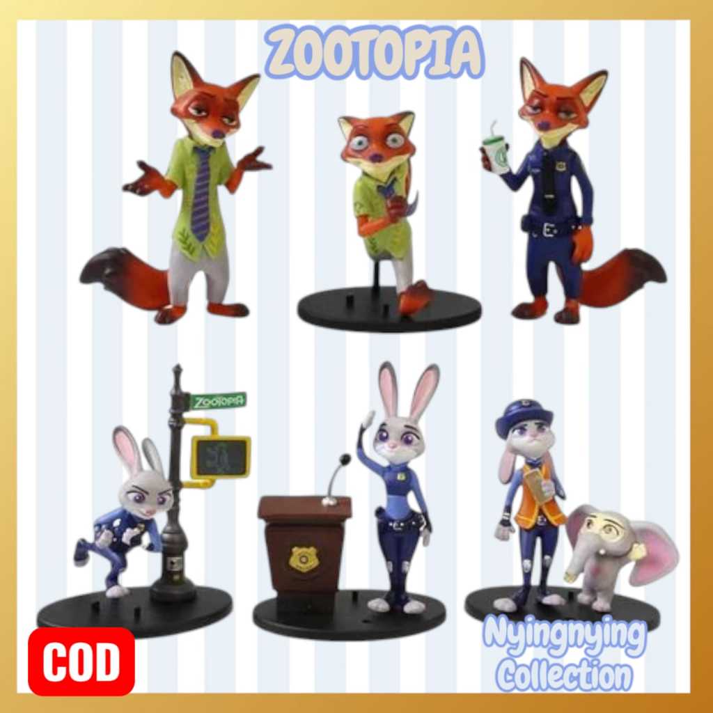 Figure set ZOOTOPIA Judy Hopps Nick Wilde Series Set contains 7 pcs ...