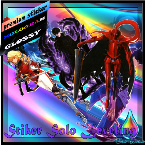 SOLO LEVELING Premium Anime Glossy & Hologram Stickers size +-6-14cm ...