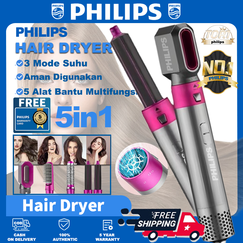 Philips Hair Styler 5 In 1 High Speed Hair Dryer Professional Hair ...