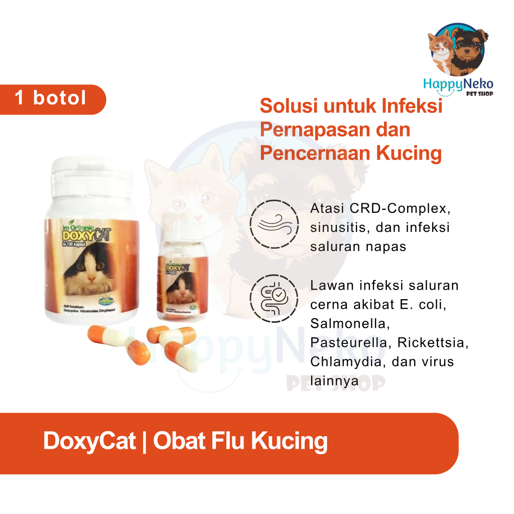 Doxy Cat Cat Flu Medicine - Capsule Medicine (1 Bottle) | Shopee ...